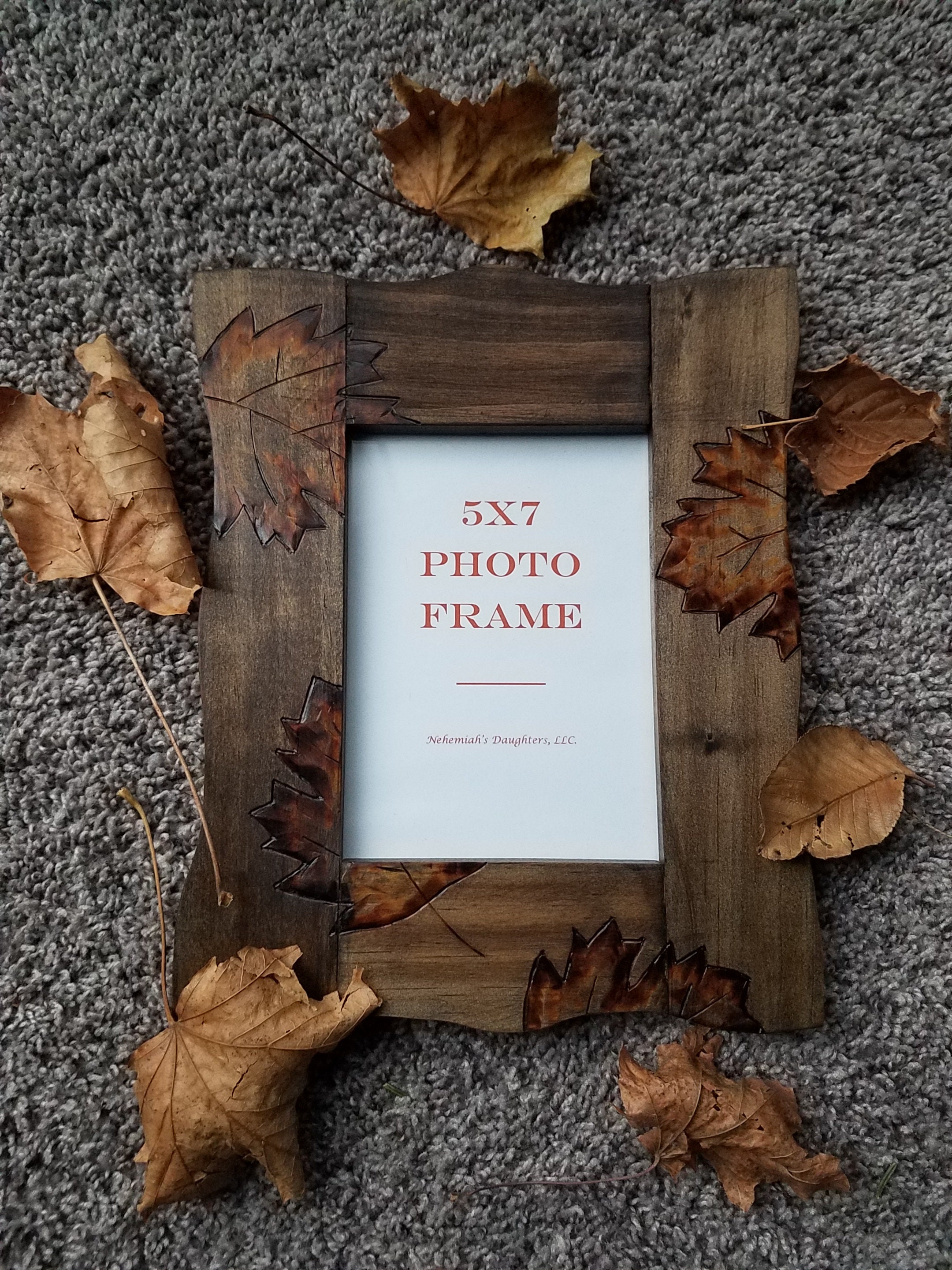 Falling Leaves Handmade Wooden Picture Frame - Etsy