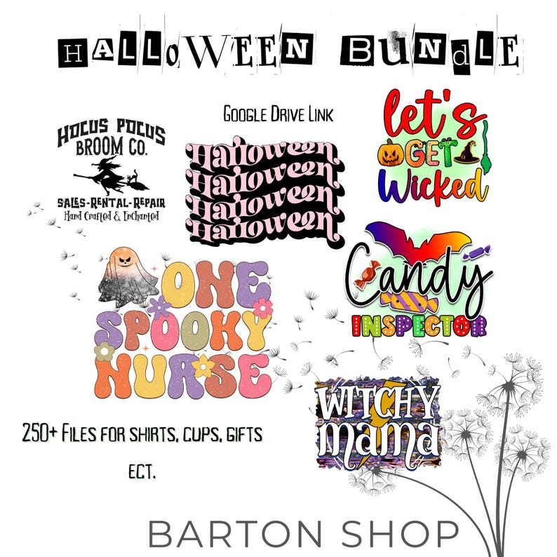 Fall & Halloween Bundle 500+ SVG PNG Files - Etsy