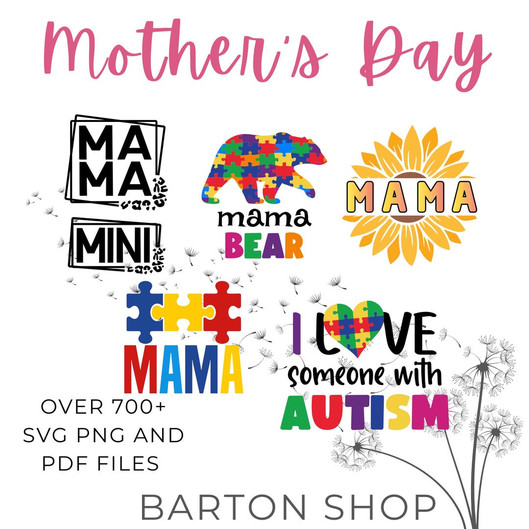 Mother's Day SVG PNG 700+ Digital Files Google Drive - Etsy