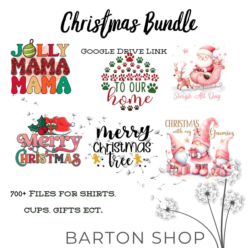 Christmas Bundle SVG PNG Shirt 700+ Files - Etsy
