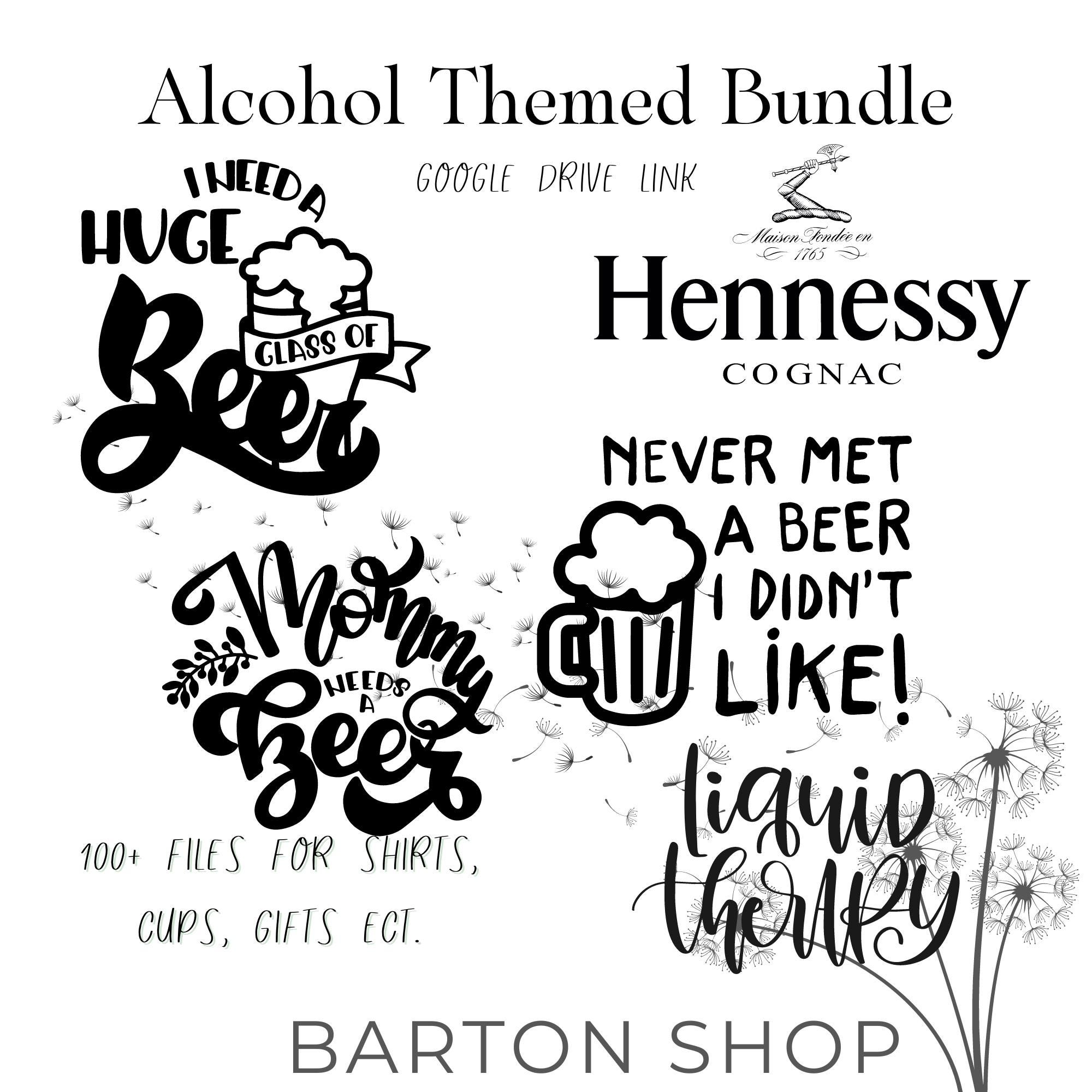 Alcohol Themed 100+ SVG & PNG Files Bundle - Etsy