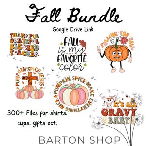 Fall & Halloween Bundle 500+ SVG PNG Files - Etsy