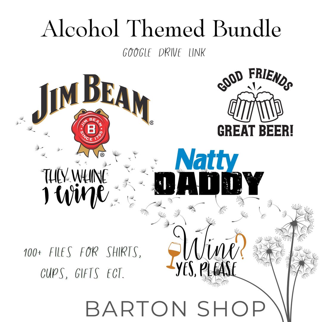 Alcohol Themed 100+ SVG & PNG Files Bundle - Etsy