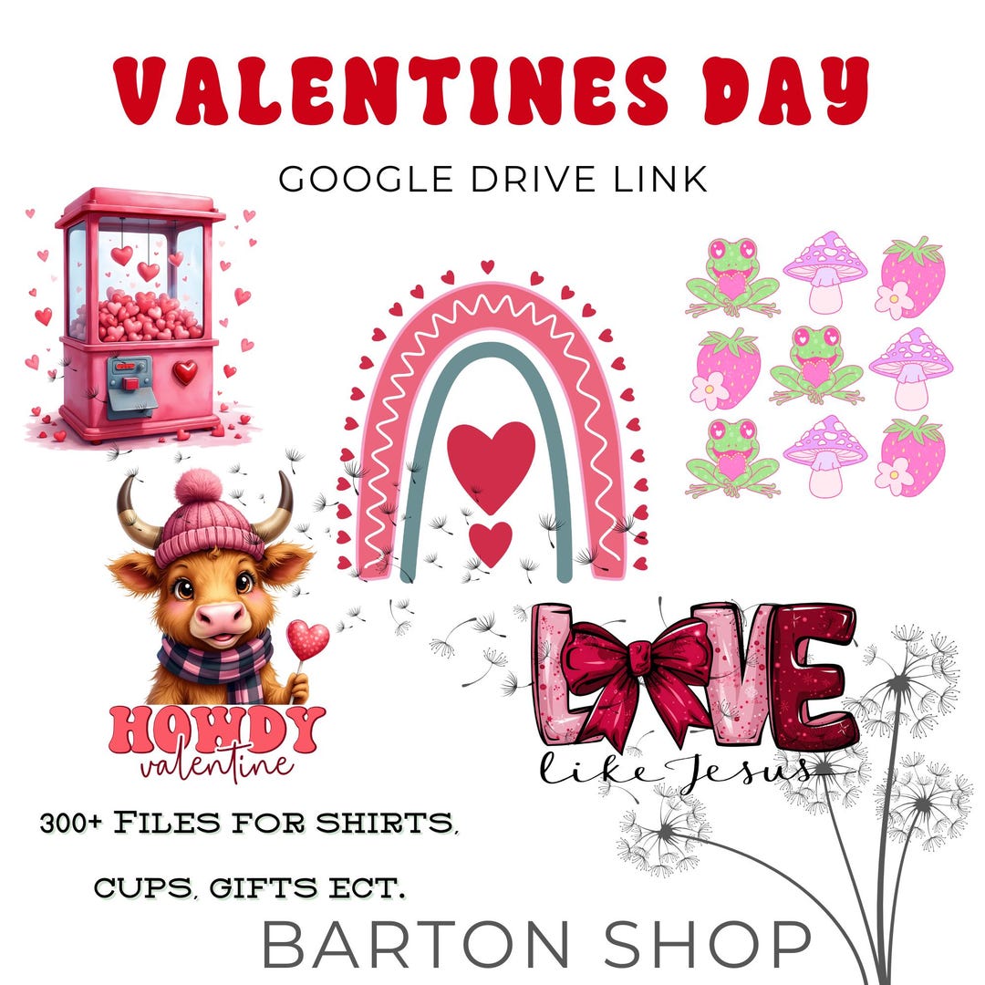 Valentines Day Digital Files 300+ SVG PNG Files - Etsy