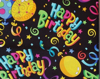 Happy Birthday Fabric | Etsy