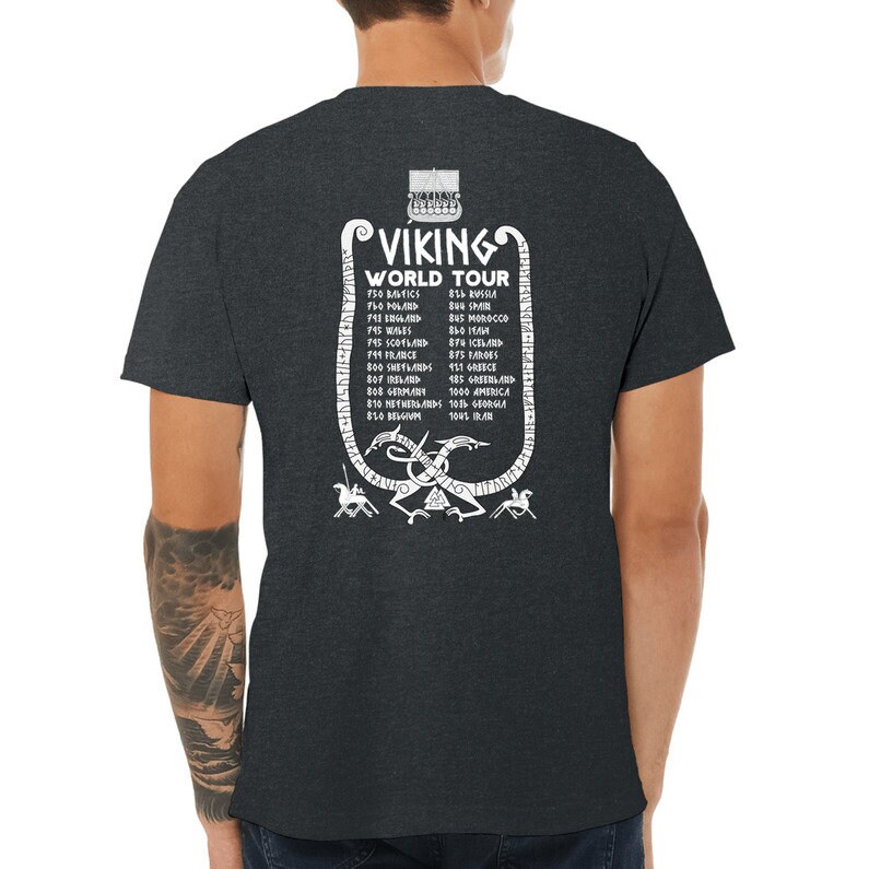Viking World Tour T-shirt 2-sided - Viking Shirt, Funny Viking Gift ...