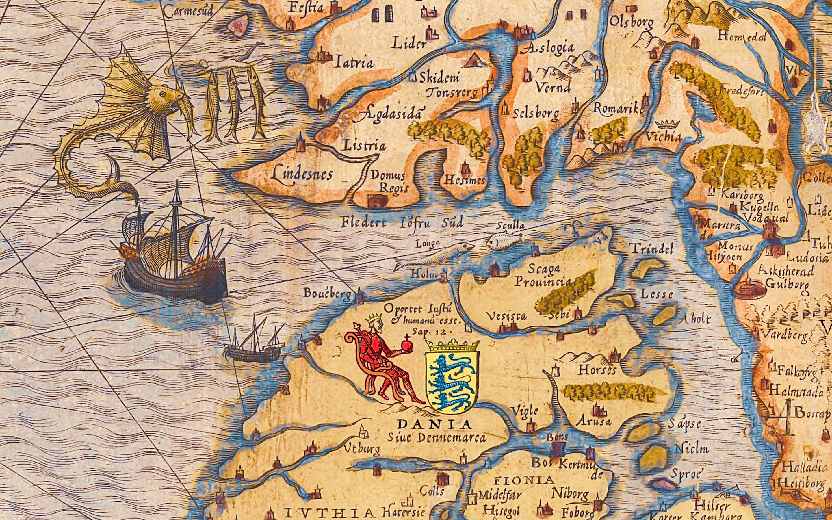 16th Century Scandinavia Map - Carta Marina 2nd Ed. by Olaus Magnus ...