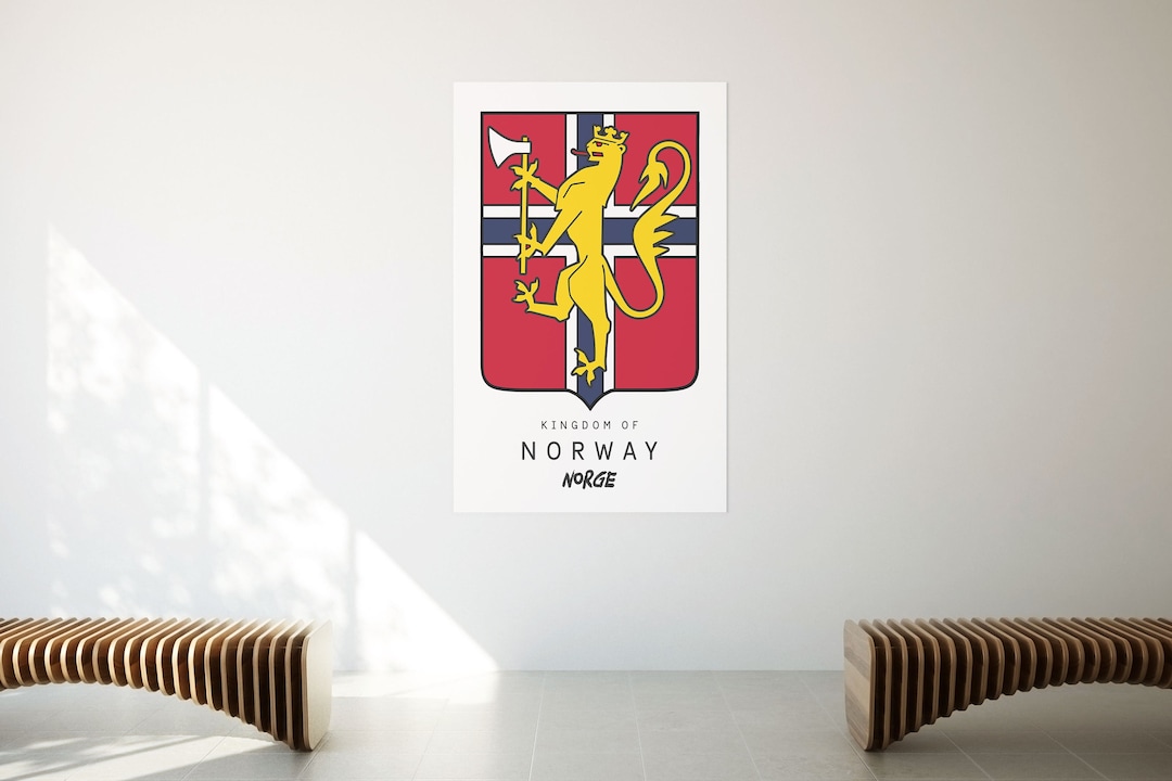 Nordic Crests - Norway - Poster, Custom-made Coat of Arms, Norwegian ...