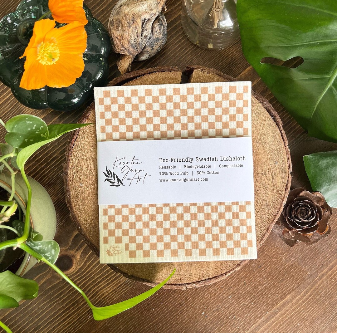 Eco-friendly Dishcloth | Swedish Dishcloth | Checkers - Etsy