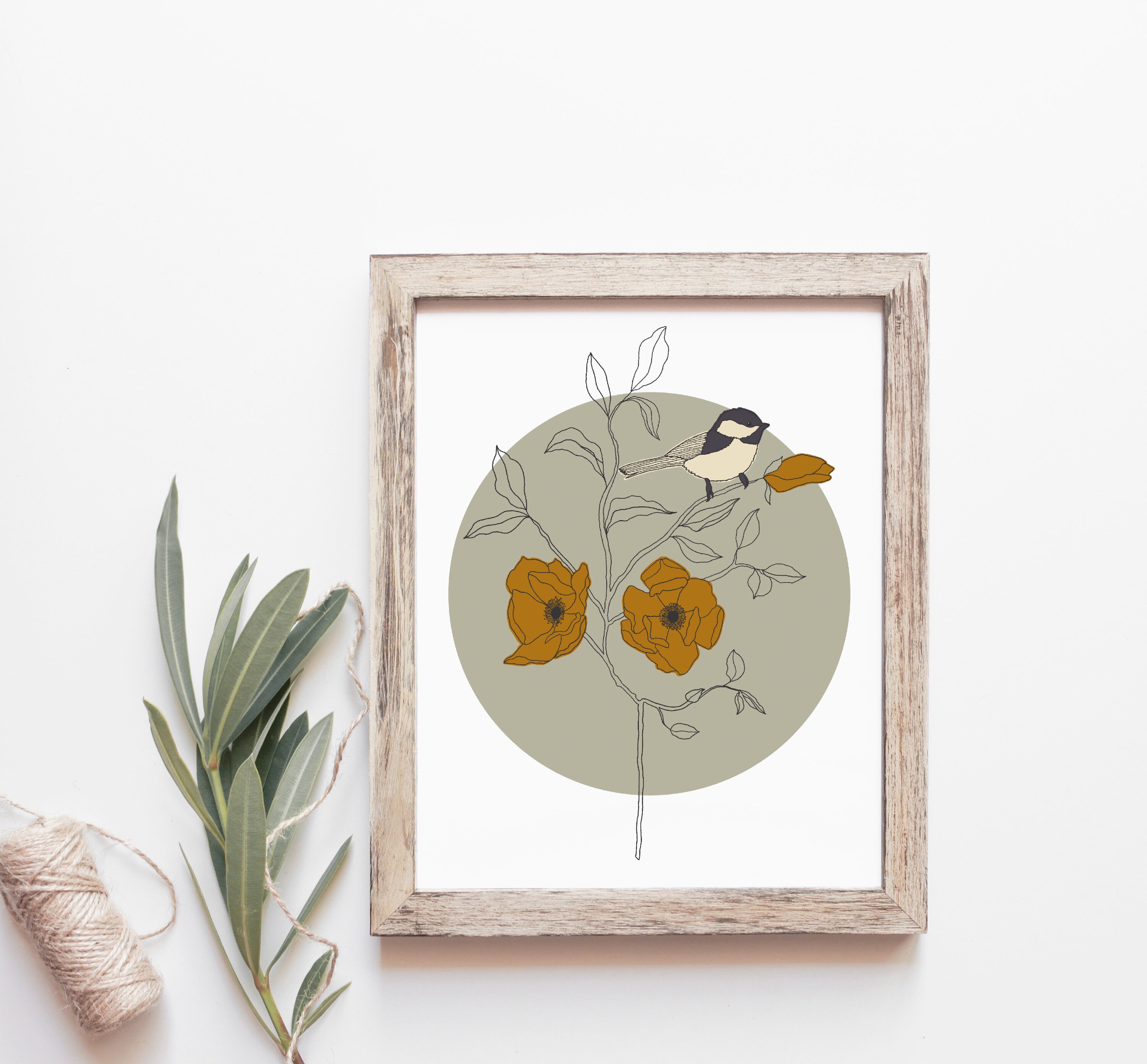 Chickadee Wall Art, Bird Art Print - Etsy
