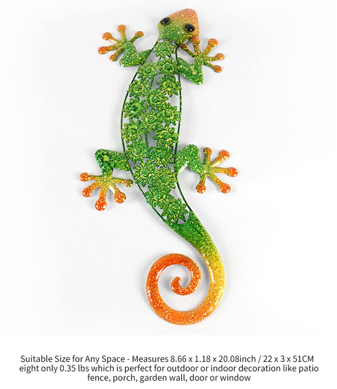 Metal Gecko Wall Decoration for Garden Outdoor Animal Statues | Etsy