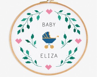 Cross Stitch Baby Name - Etsy
