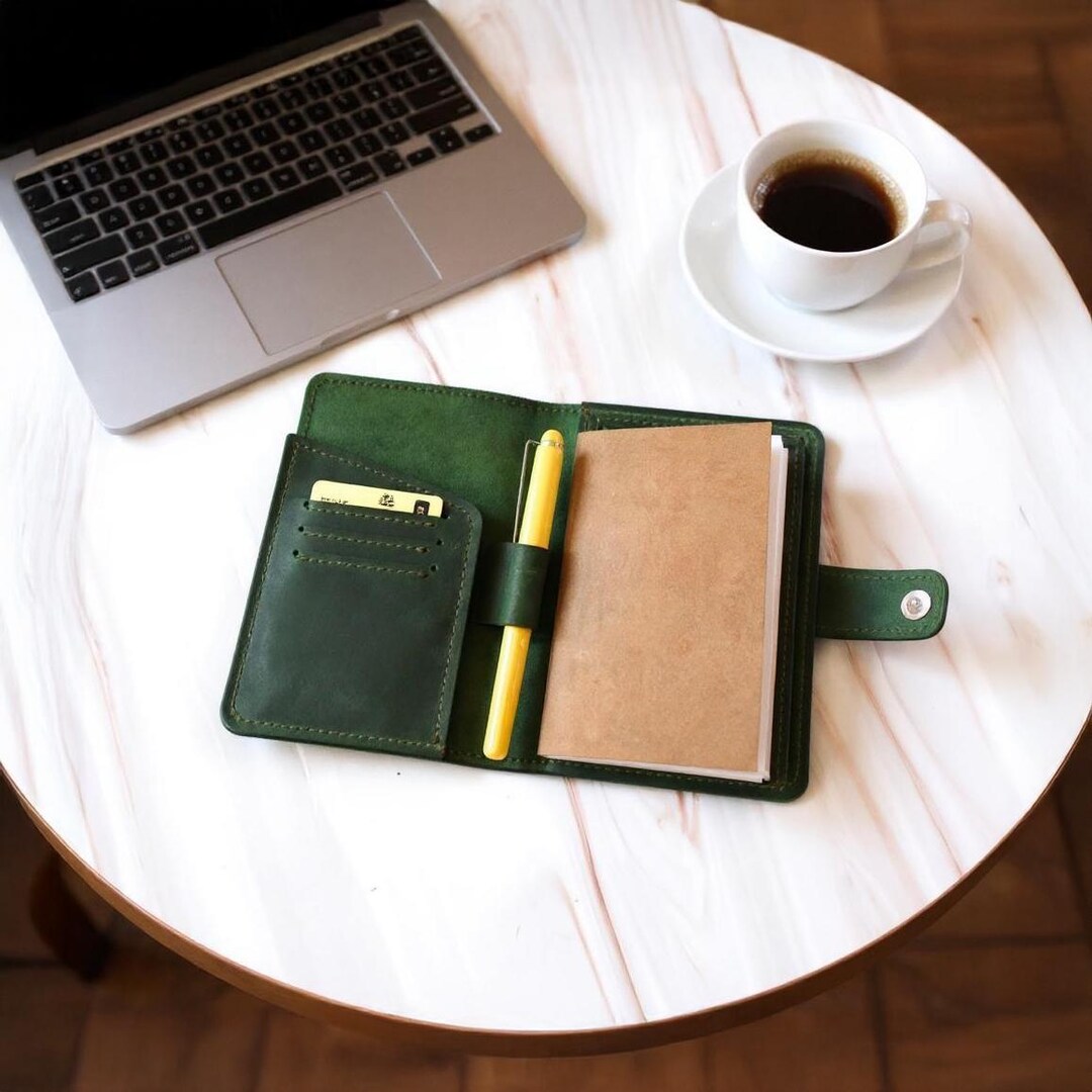 Custom Leather Notebook Cover, Refillable Leather Notebook, Travel ...