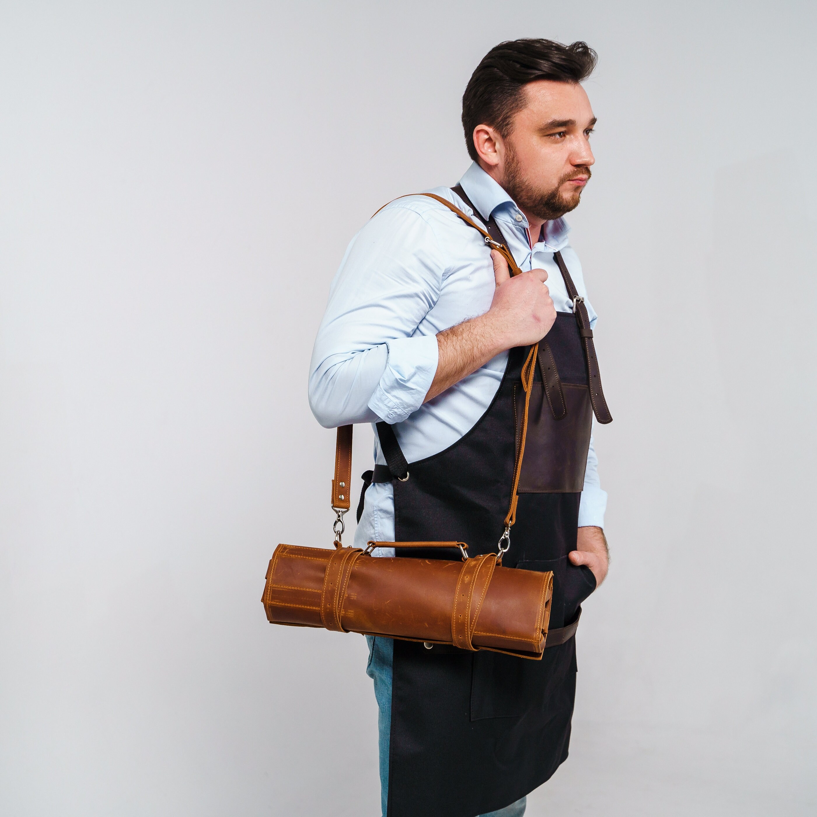 Leather Chef Roll, Personalized Knive Roll, Leather Chef Gifts, Leather ...