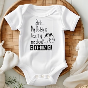 Shh...… My Daddy is Teaching Me About Boxing Baby Onesie - Etsy