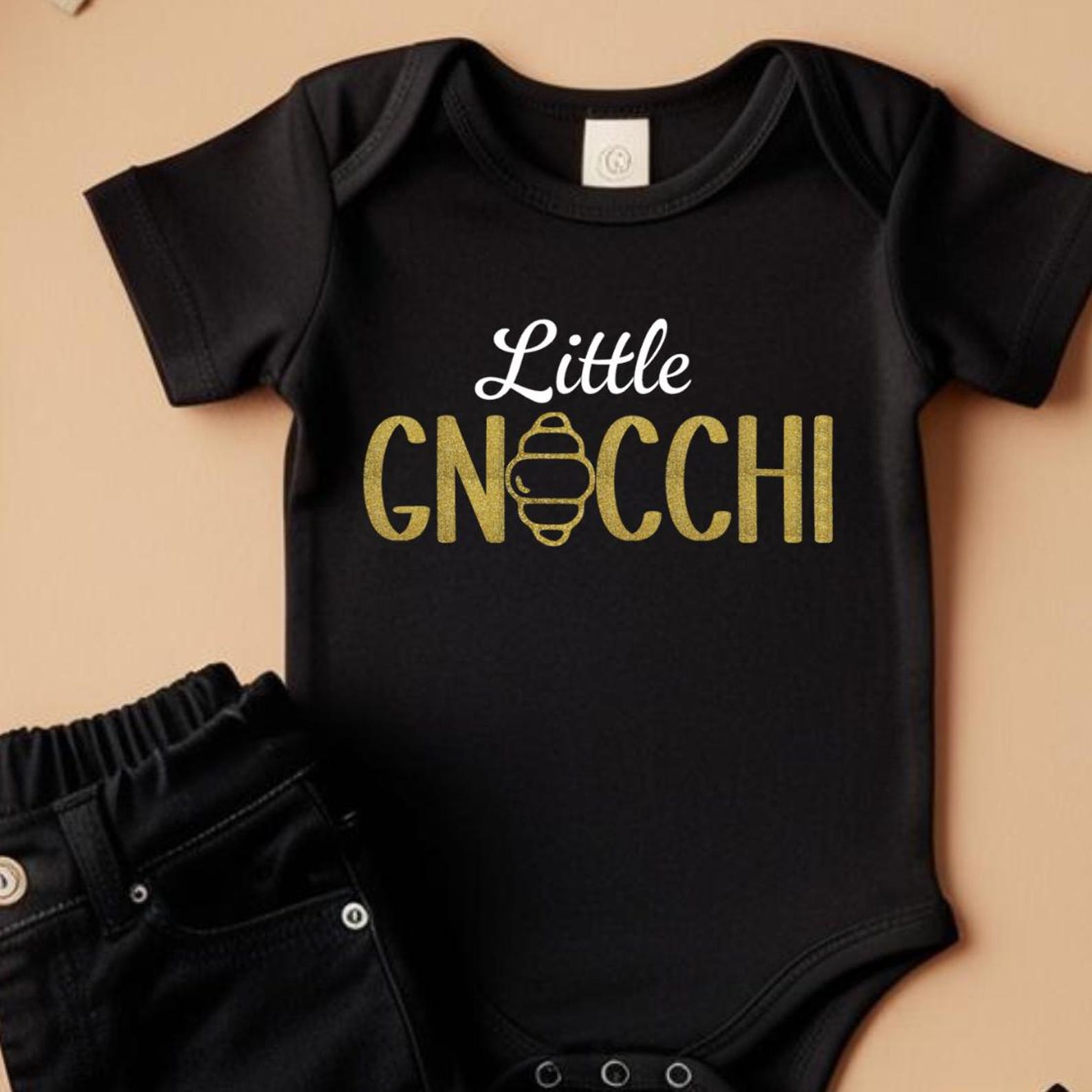 Little Gnocchi Baby Onesie® – Italian Baby Bodysuit | Cute Pasta ...