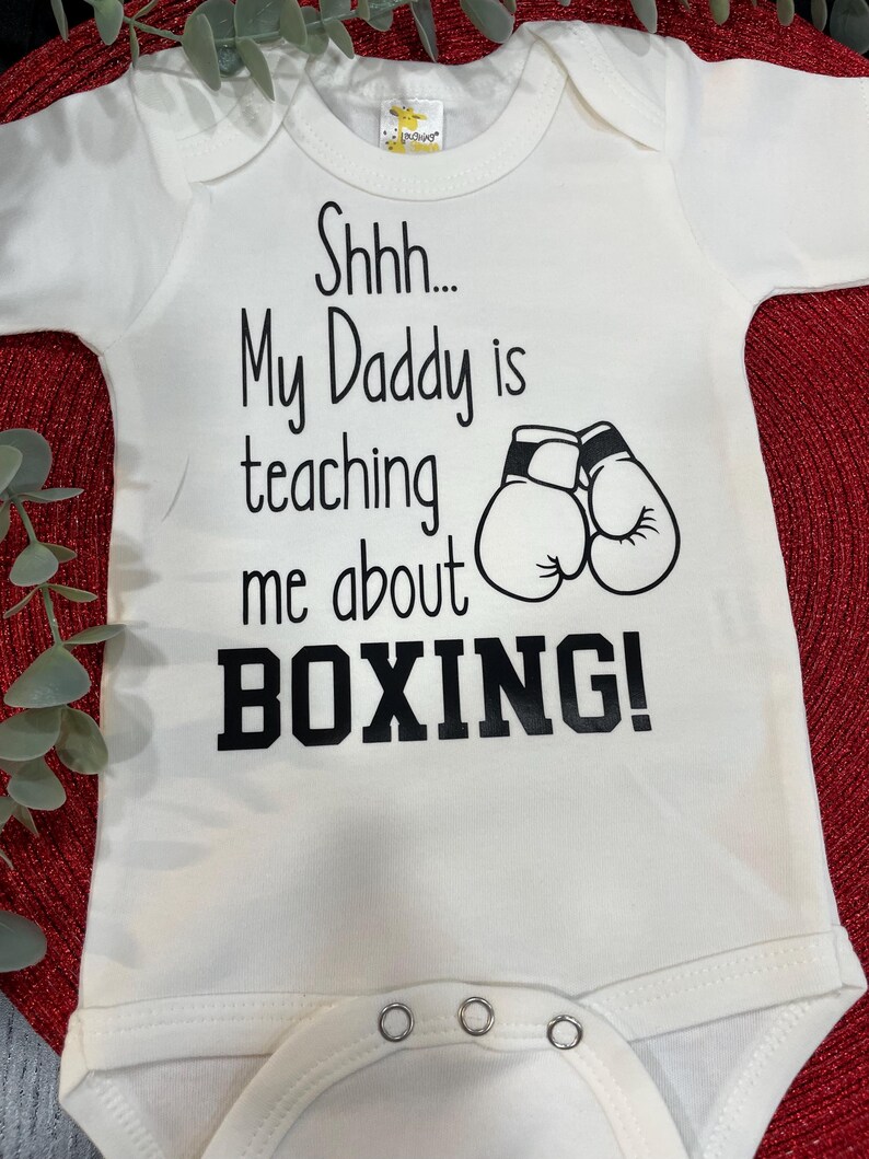 Shh...… My Daddy is Teaching Me About Boxing Baby Onesie - Etsy