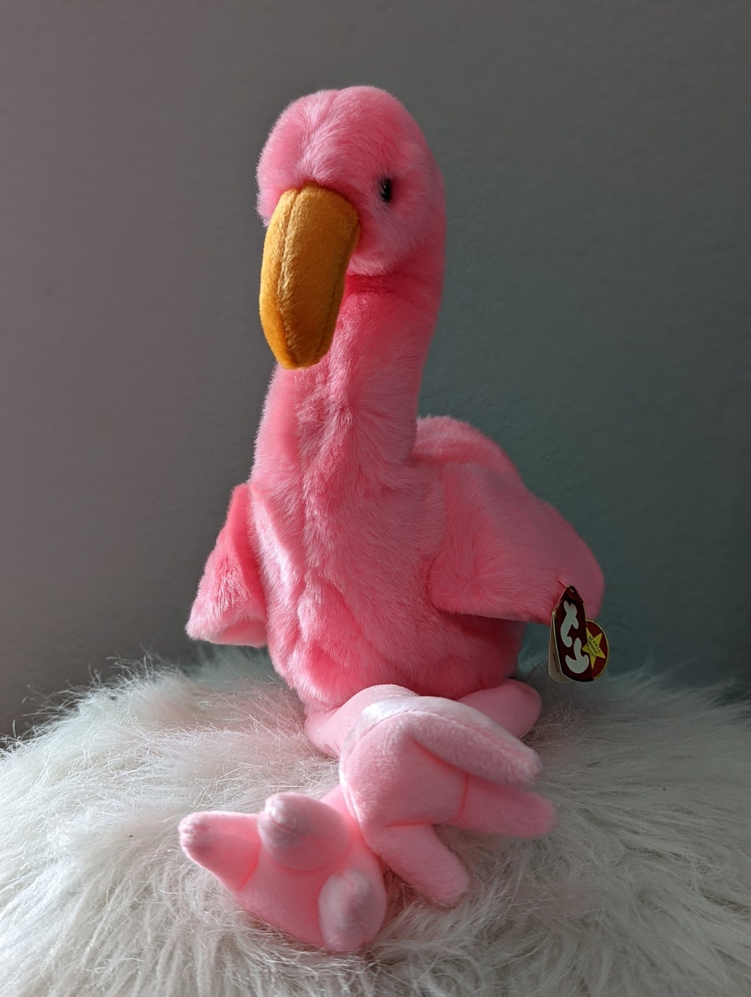 VINTAGE Pinky the Flamingo TY 1998 Beanie Buddy - Etsy
