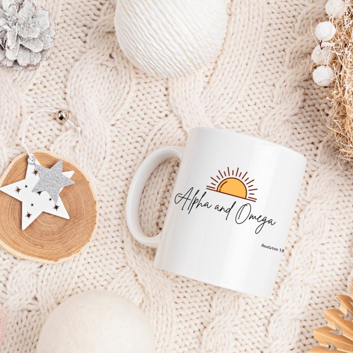 Christian Coffee Mug- Alpha and Omega - Etsy