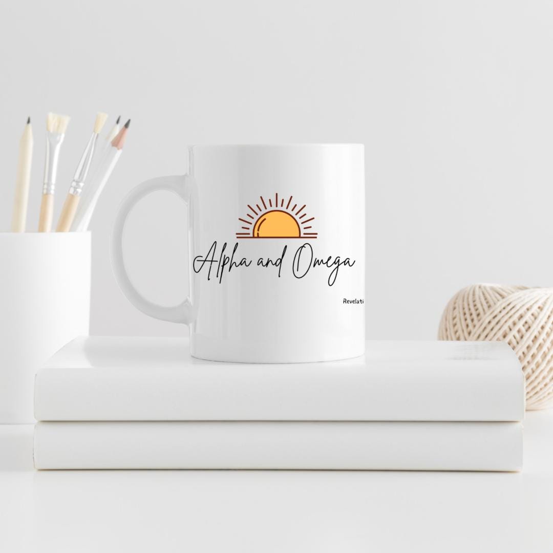 Christian Coffee Mug- Alpha and Omega - Etsy