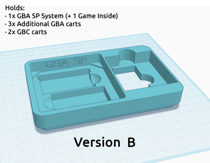 3D Printed Insert for Gameboy Advance SP in a Large - Etsy