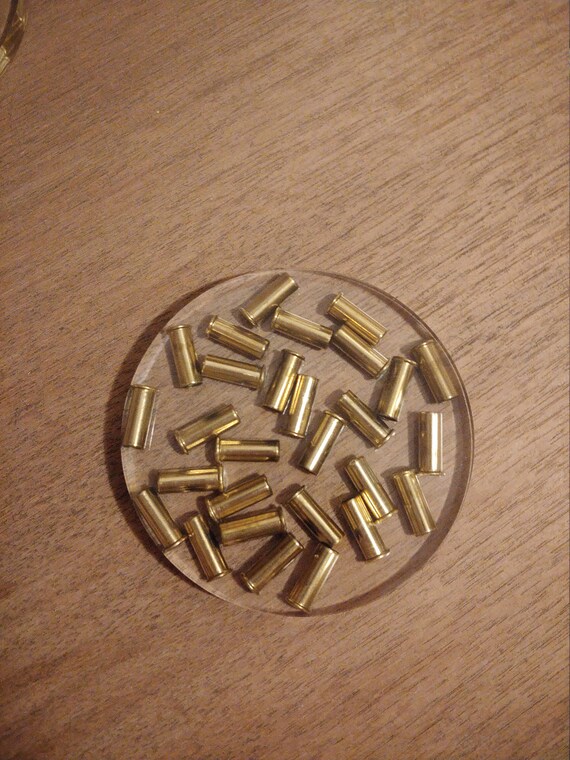 22 caliber shell casings in round epoxy coaster | Etsy