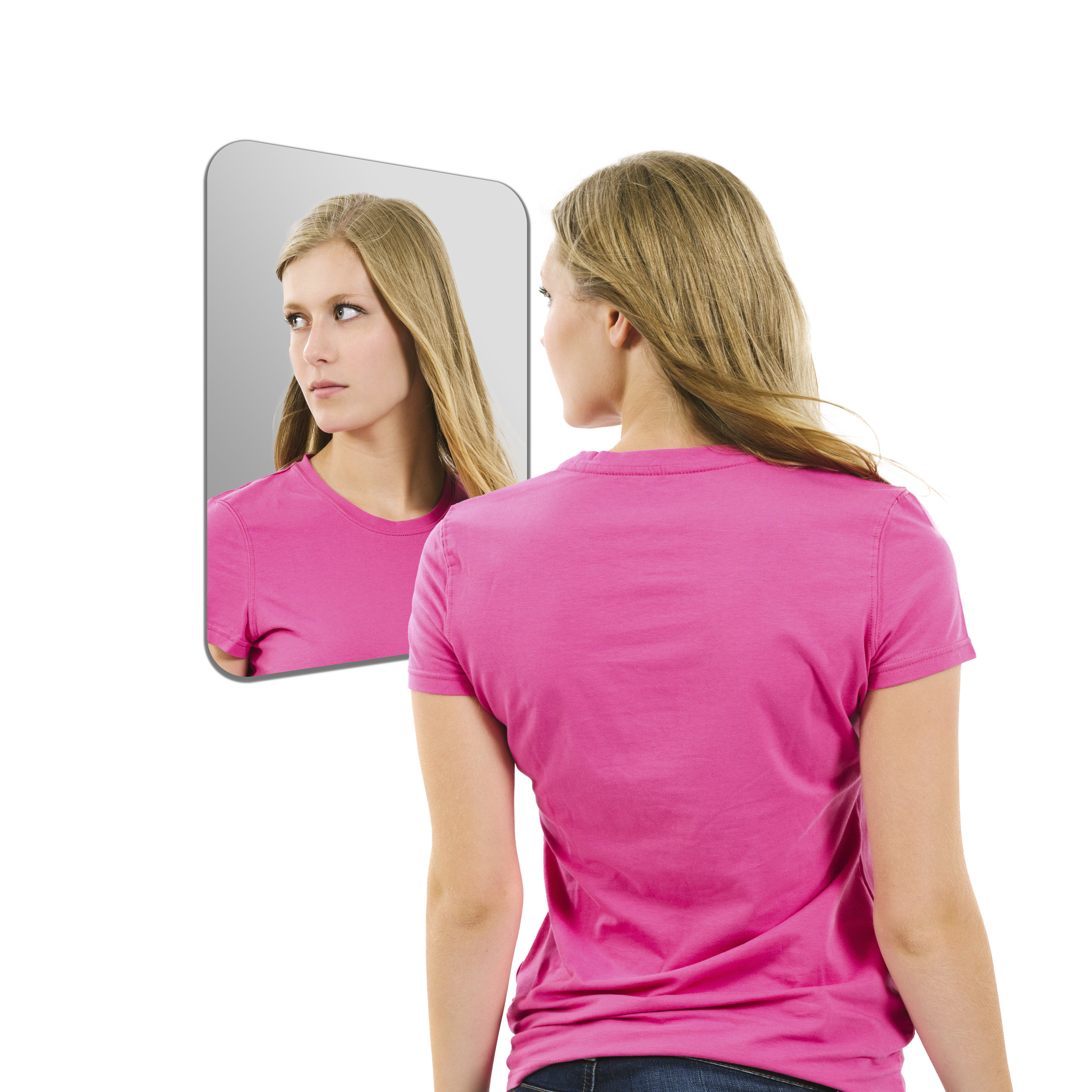 Rectangle Shatterproof Acrylic Safety Wall Mirror With Rounded Corners ...