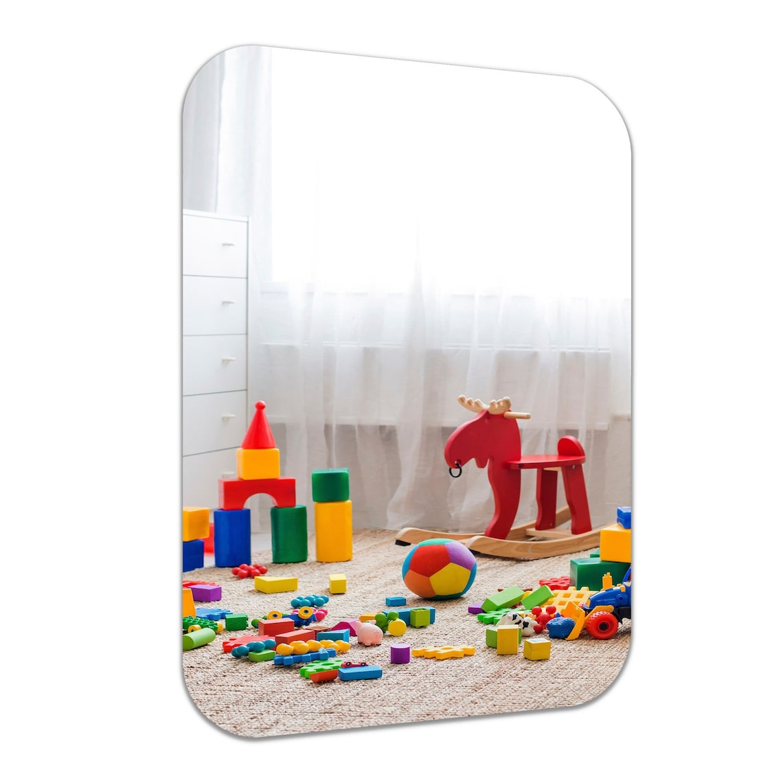 Rectangle Shatterproof Acrylic Safety Wall Mirror With Rounded - Etsy