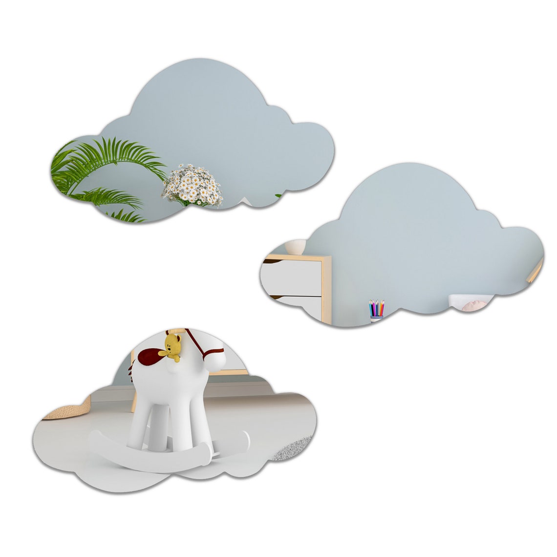 Cloud Shaped Shatterproof Acrylic Safety Wall Mirror - Etsy