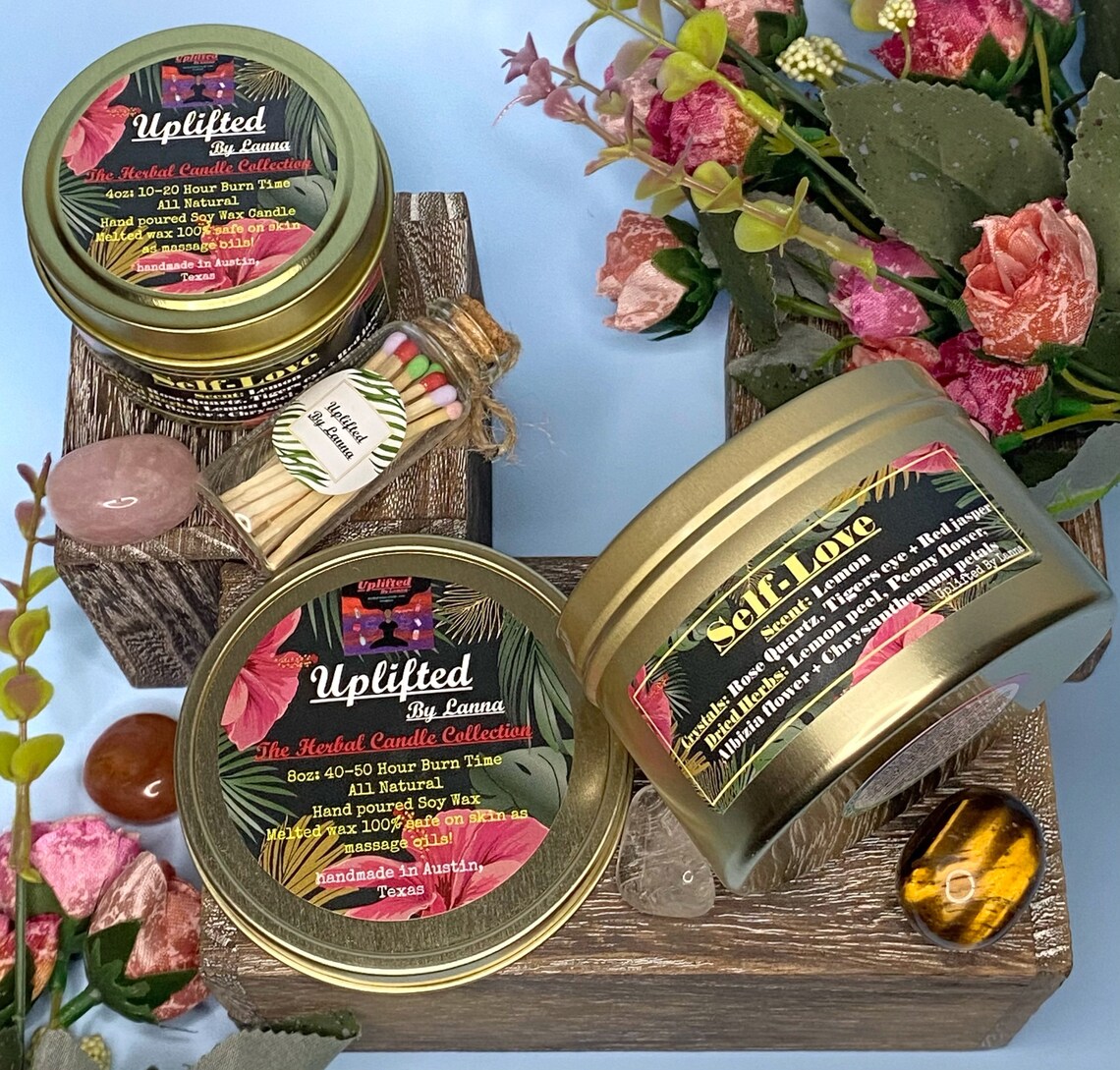 Self-love Herbal Candle | Healing Candles | Self Care Candles ...