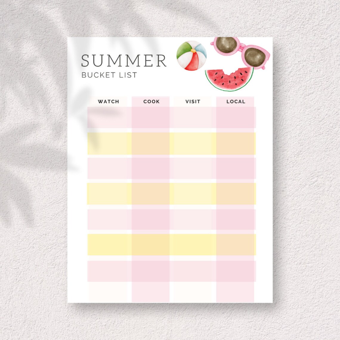 SUMMER BUCKET LIST Planner for the Busy Mom Download and - Etsy