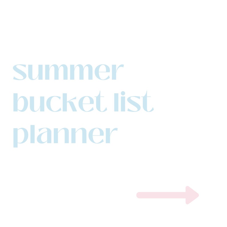 SUMMER BUCKET LIST Planner for the Busy Mom - Download and Print as ...