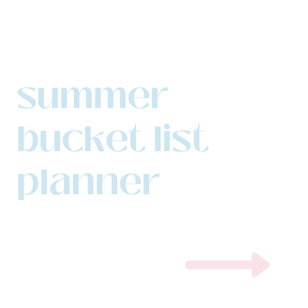 SUMMER BUCKET LIST Planner for the Busy Mom - Download and Print as ...
