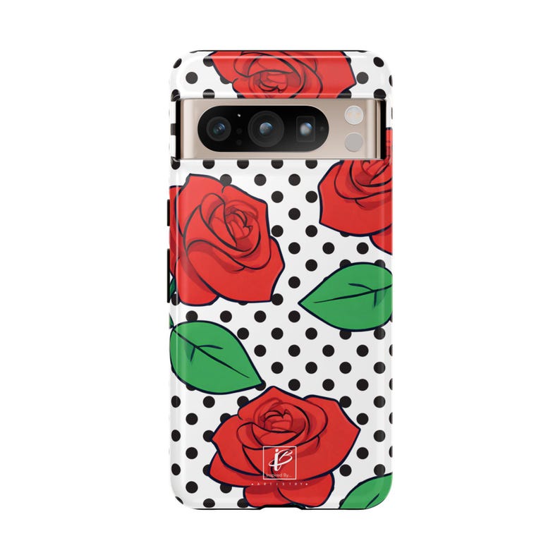 Polka Dot and Roses Phone Case - for Apple, Samsung, and Google Phones ...