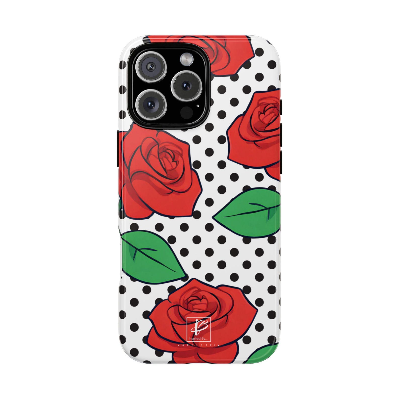 Polka Dot and Roses Phone Case - for Apple, Samsung, and Google Phones ...