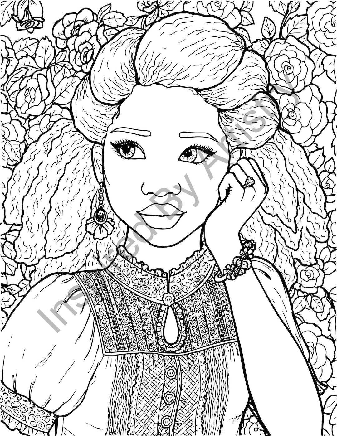 Black Girl Magic Coloring and Painting Page - Etsy