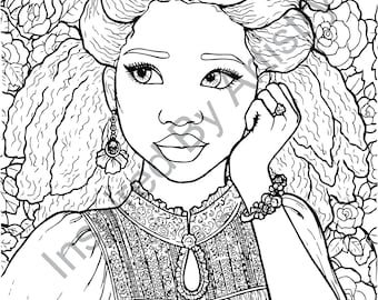 Black Girl Magic Coloring and Painting Page - Etsy