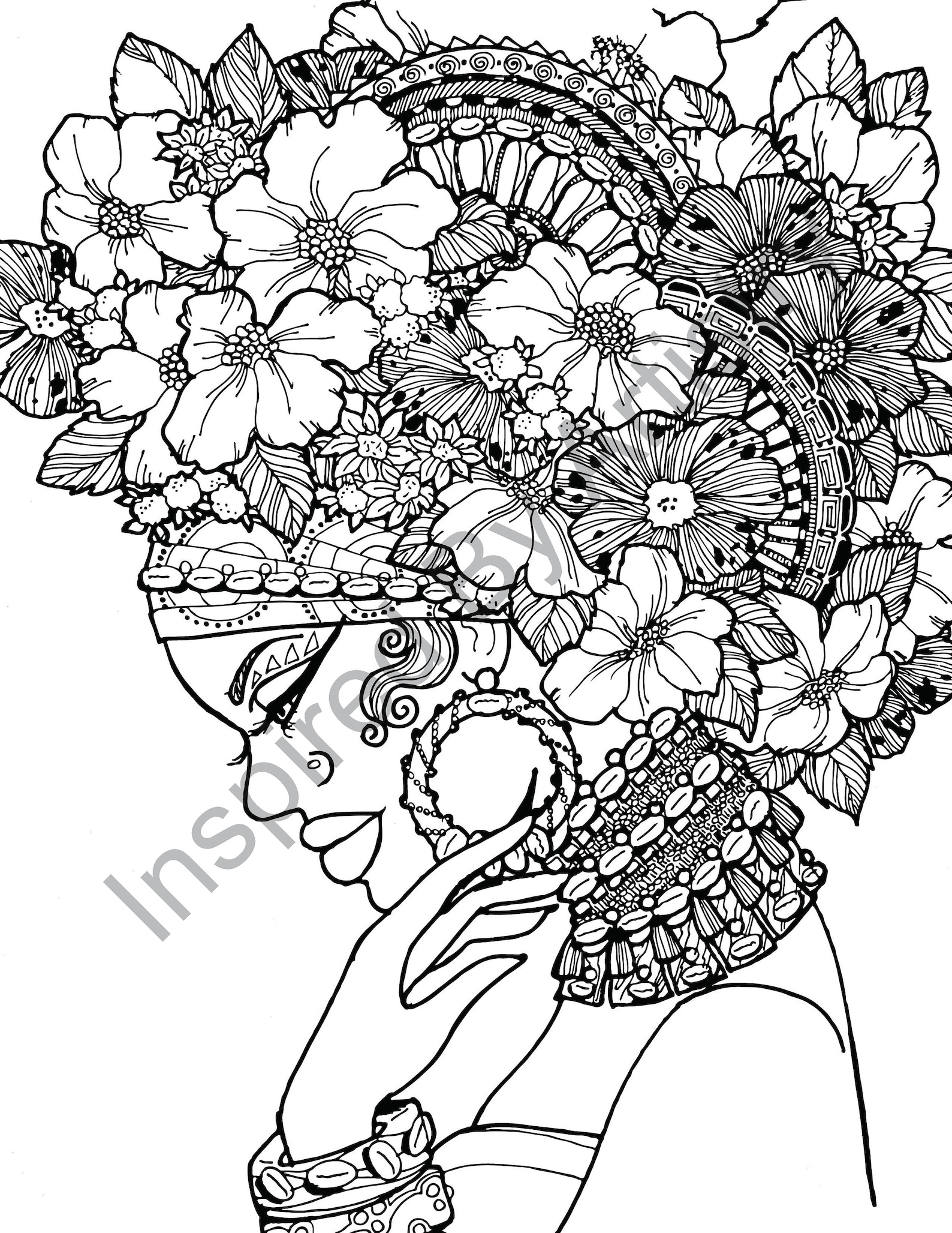 Black Girl Magic Coloring and Painting Page - Etsy
