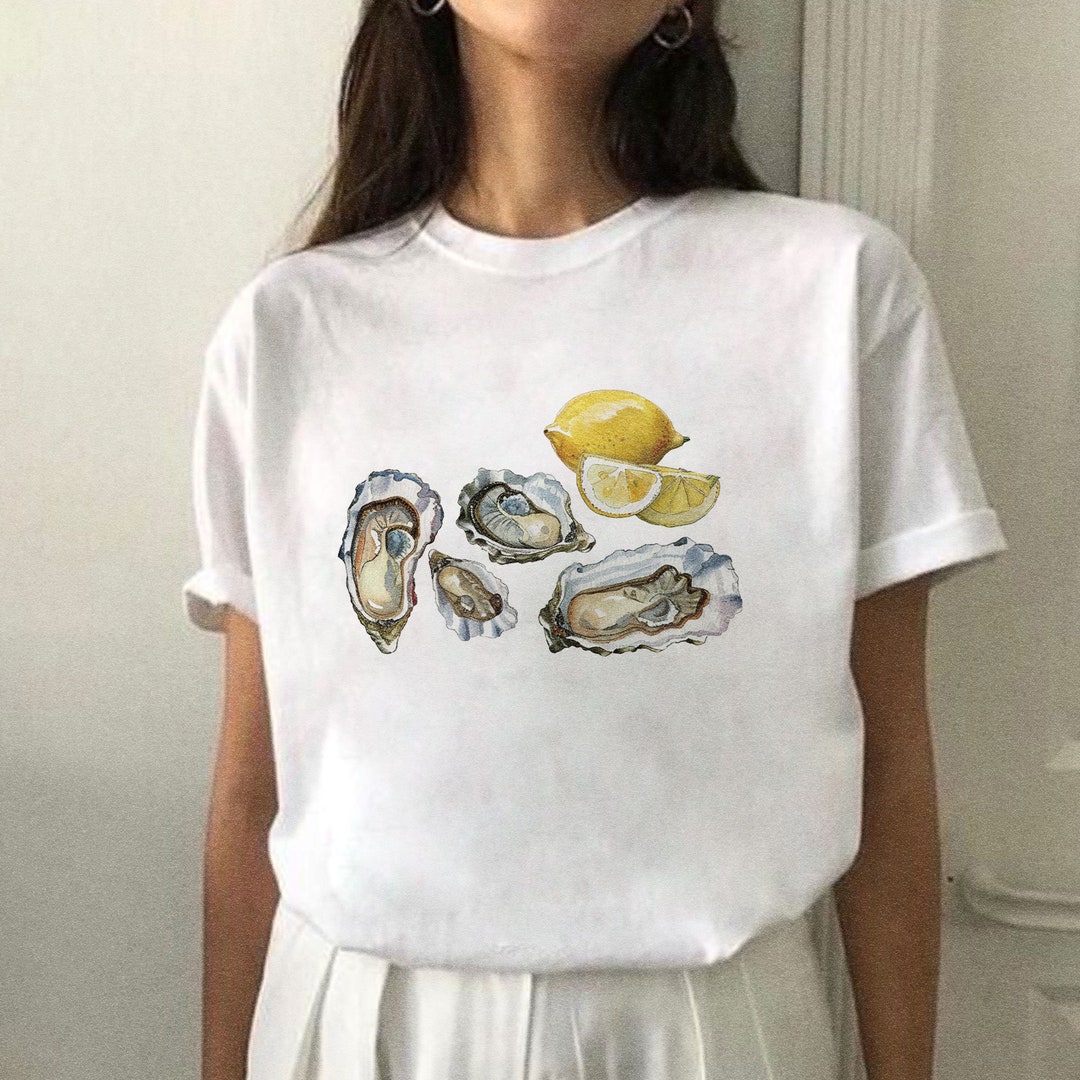 Oyster T-shirt, Seafood Lover Gift, Seashell T-shirt, Seashell Girl ...