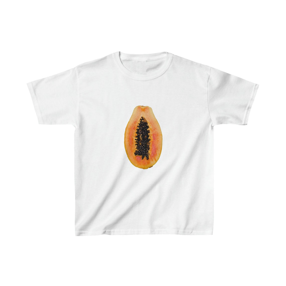 Papaya Baby Tee Vintage Fruit T-shirt Fruit Graphic Y2k 2000's Baby Tee ...