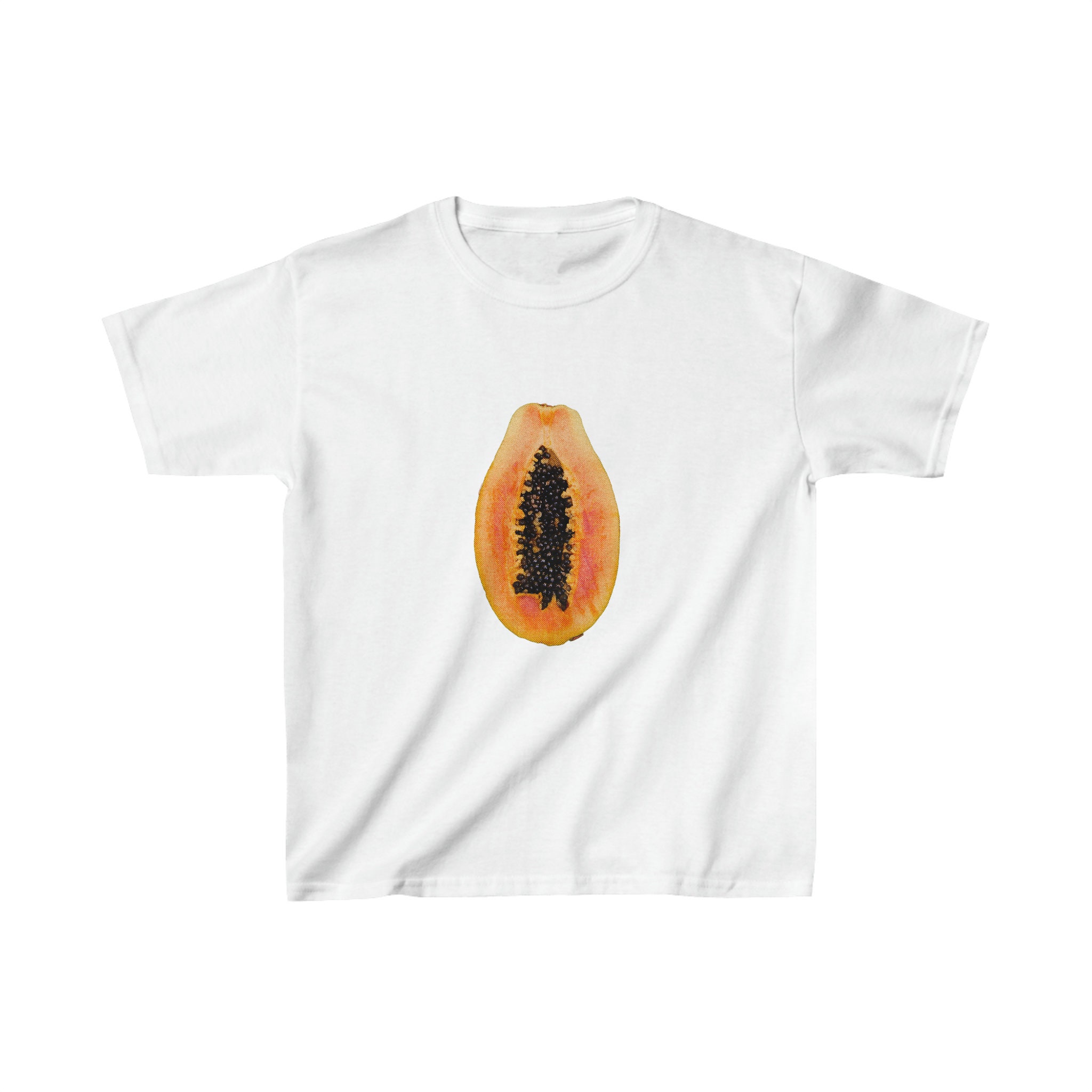 Papaya Baby Tee Vintage Fruit T-shirt Fruit Graphic Y2k 2000's Baby Tee ...