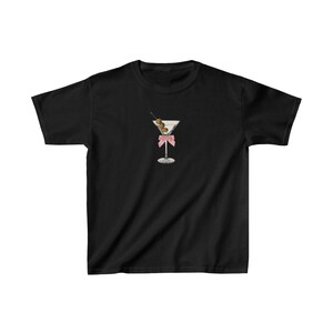 Martini Vintage Baby Tee | Cocktails T-shirt | Pink Ribbon Bow Coquette ...