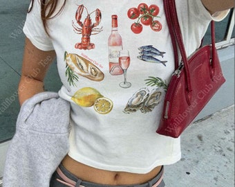 Tin Fish Baby Tee Shirt, Coquette Baby Tee, Scrapbook Baby Tee, Fitted ...