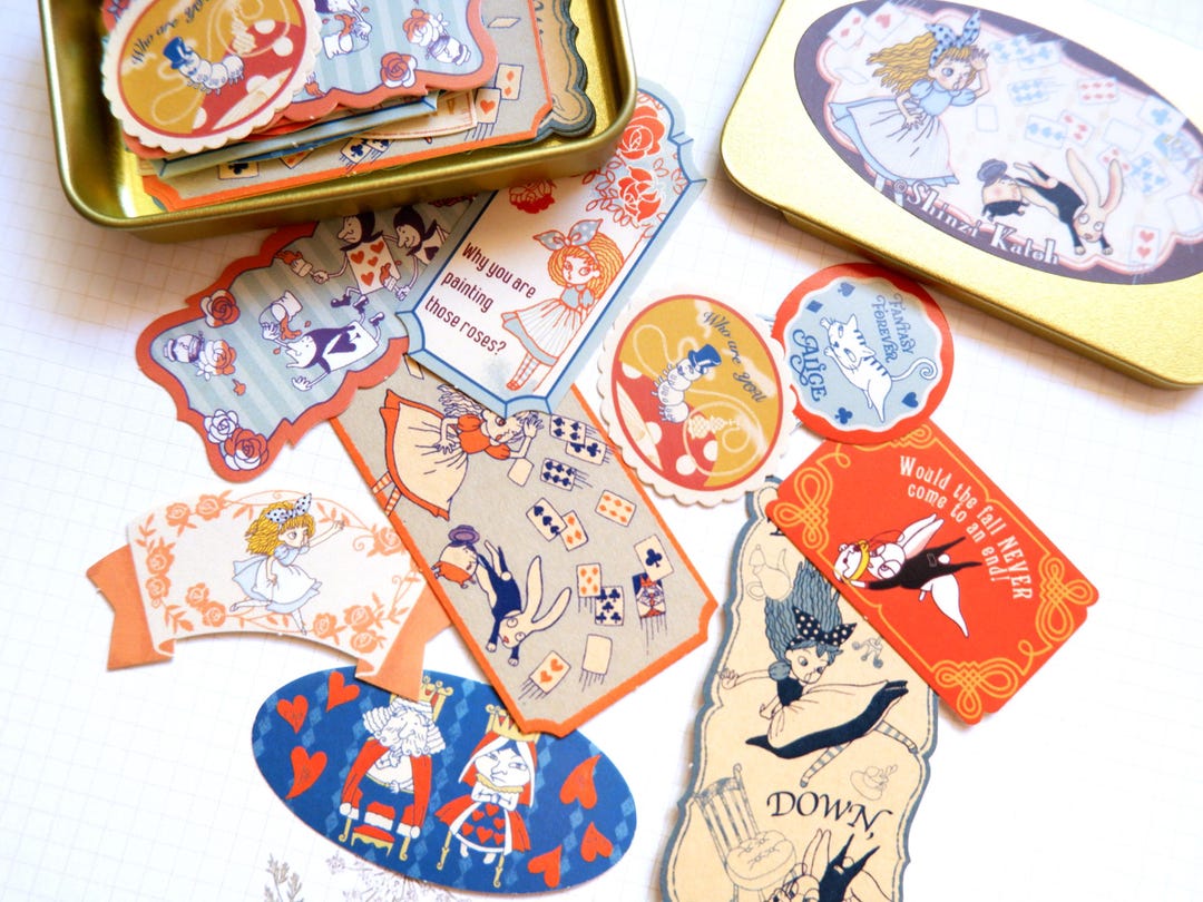 Alice in Wonderland Flake Stickers by Shinzi Katoh - 30pc Tin - Etsy