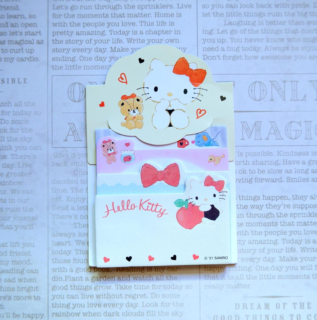 Sanrio Hello Kitty Post It Notes/ My Hello Kitty Student Stationery ...