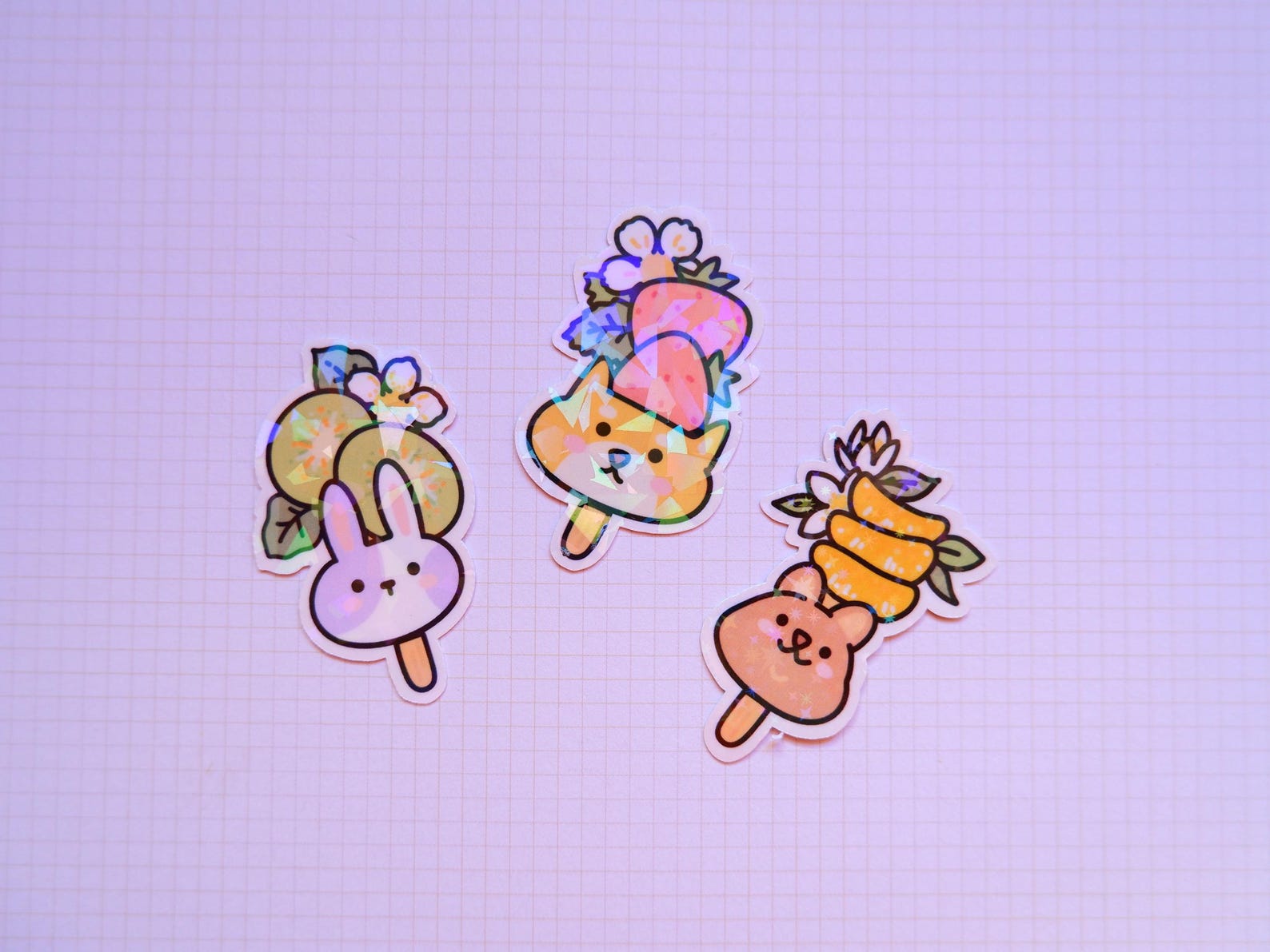 Handmade Stickers/ Cute Animal Tanghulu Stickers/ Own Design Stickers ...