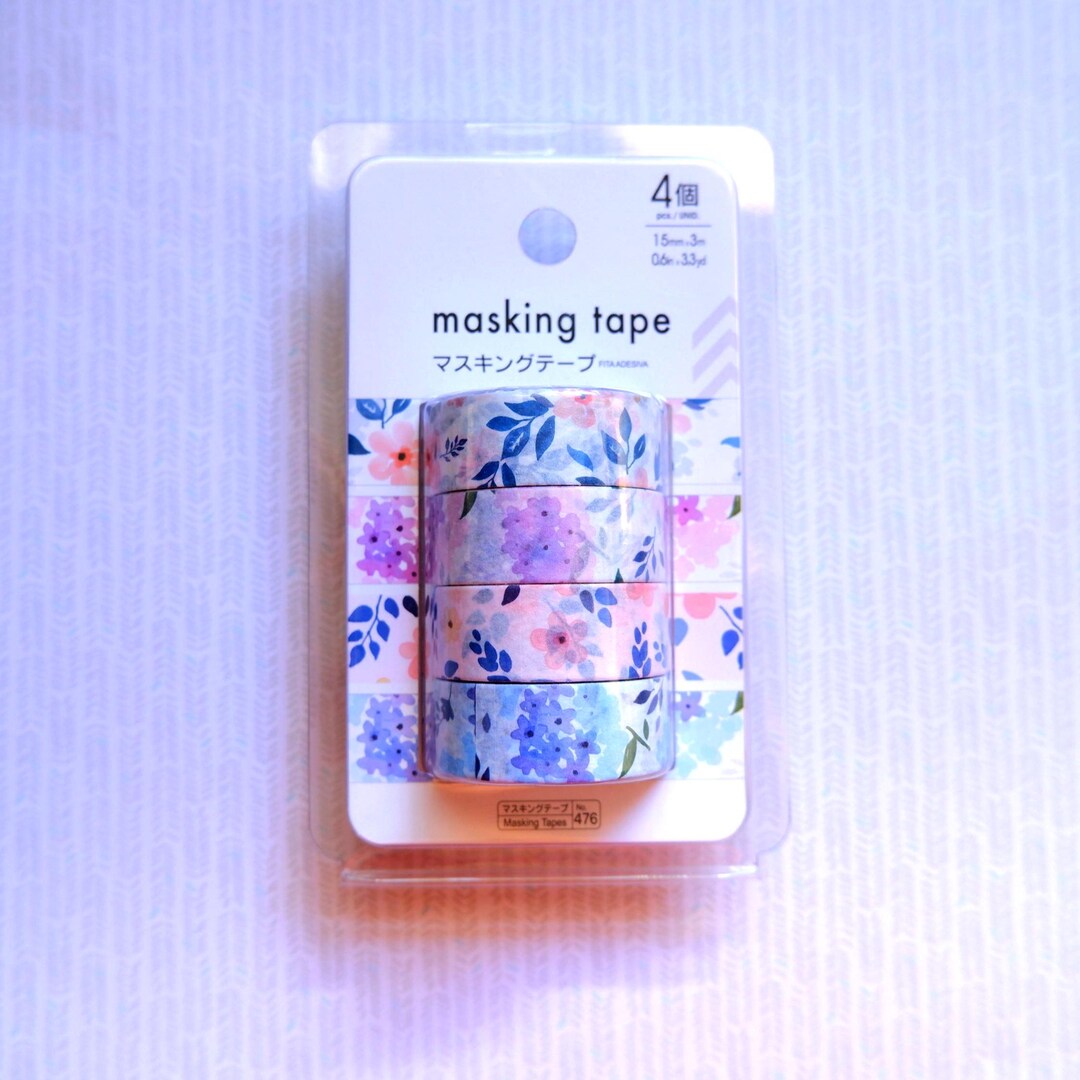 Flower Field Masking Tape (1set/ 4roll) - Etsy