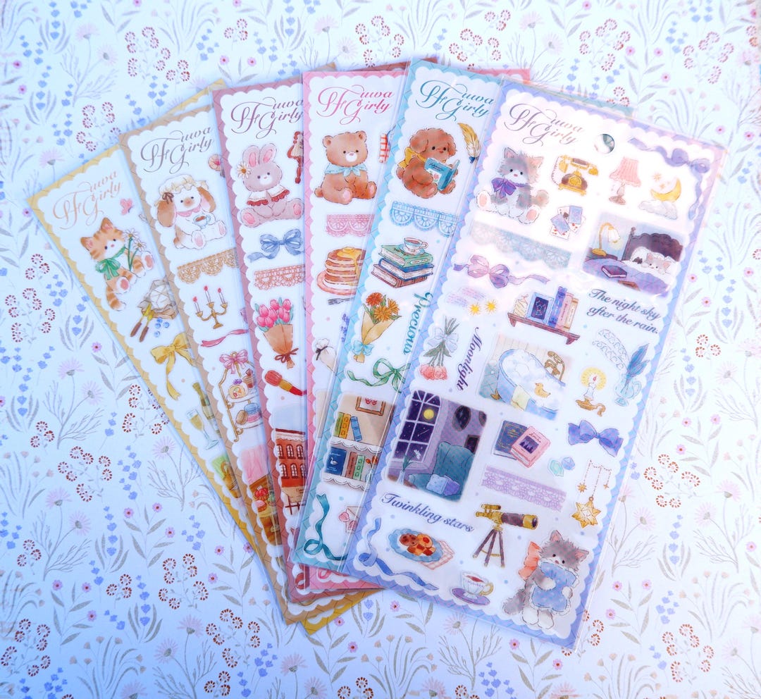 Mind Wave Stickers/ Fuwa Girly Stickers - Etsy