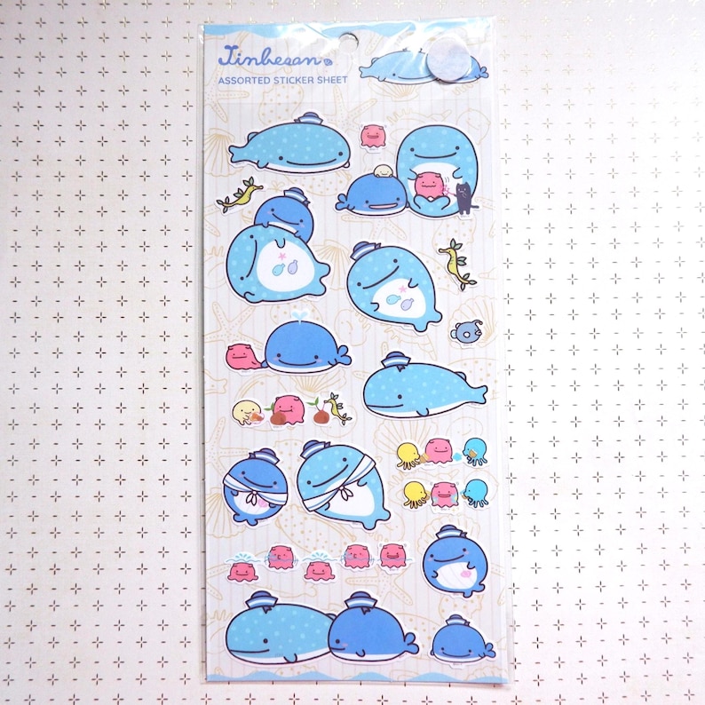 SAN-X Jinbesan Sticker/ Cute Whale Stickers - Etsy