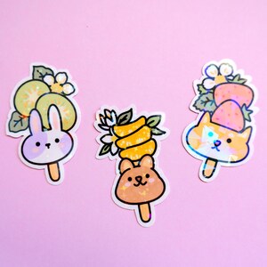 Handmade Stickers/ Cute Animal Tanghulu Stickers/ Own Design Stickers ...